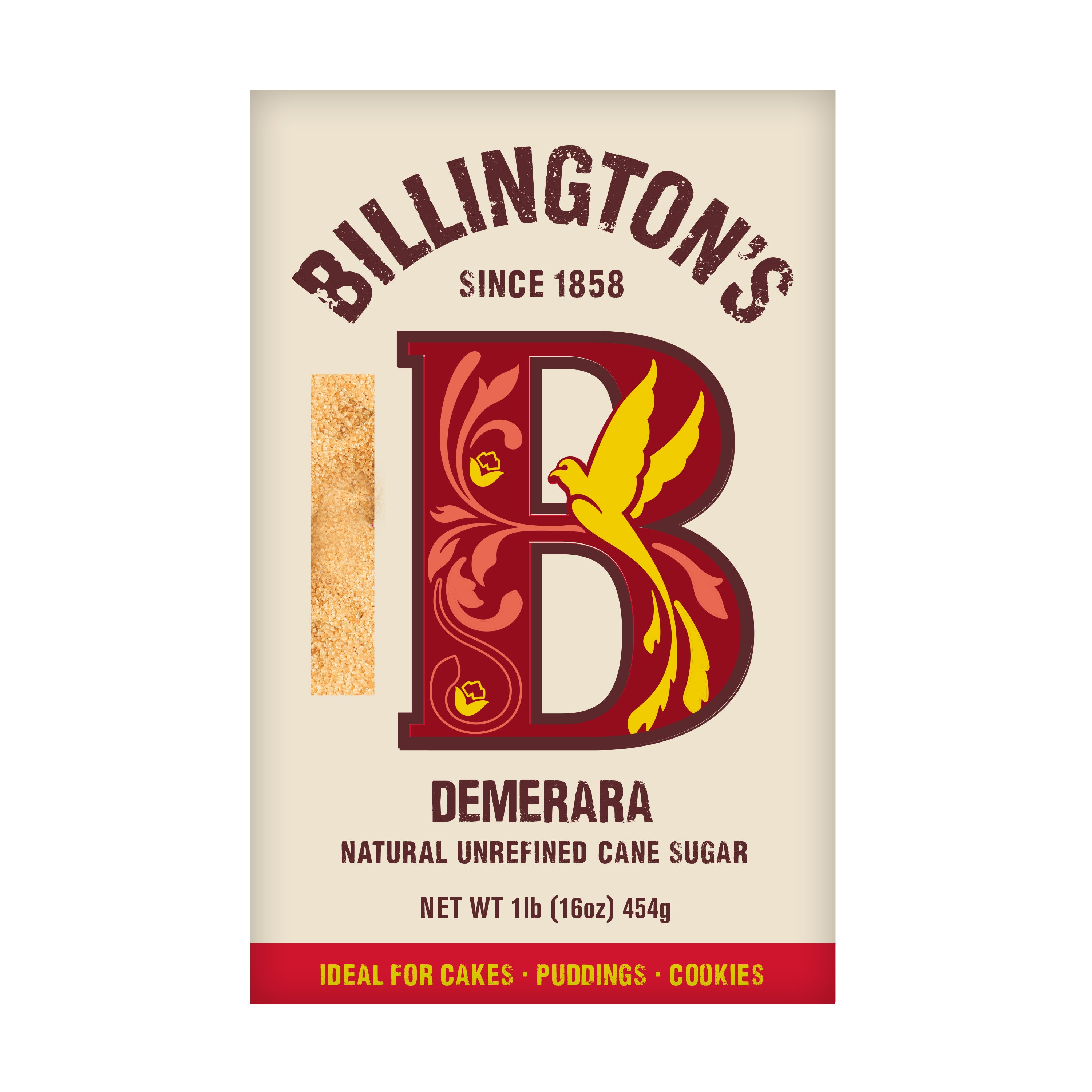 Wholesome Billington's Natural Demerara Case 10/16oz Box – Whole Earth ...